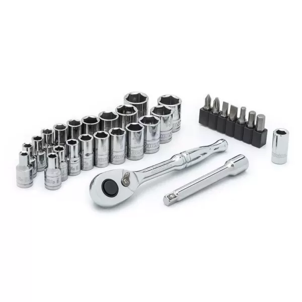 Husky 1/4 in. Drive Ratchet SAE/Metric Socket Set (30-Piece) – PAX Depot