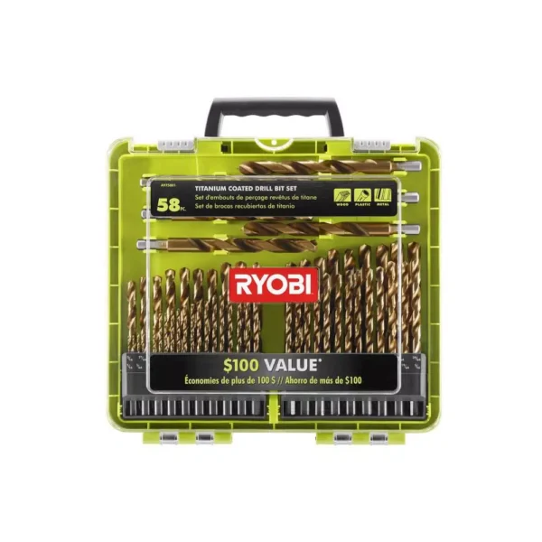 RYOBI Titanium Coated Drill Bit Set (58-Piece) – PAX Depot